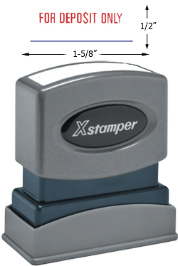 Pre-Inked Xstamper For Deposit Only Message Stamp